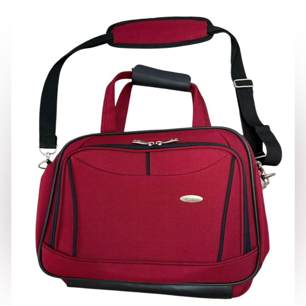 [Samsonite Red Soft Side Carry-On Bag Shoulder Strap … - Gem